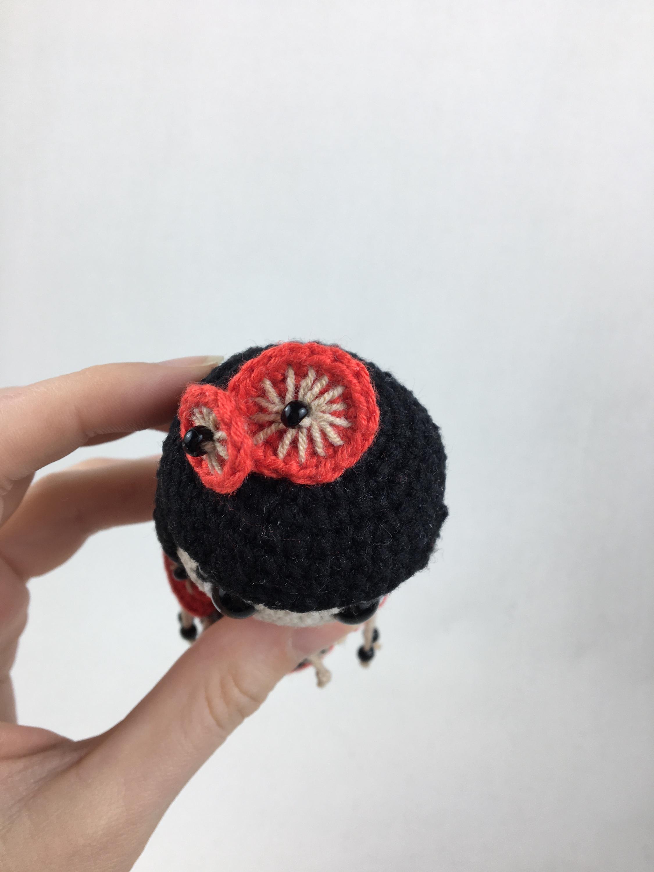 Mini Kokeshi Doll Crochet Pattern: Amigurumi Keychain, Japanese Style ...