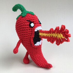 Crochet Pattern Crazy Red Hot Pepper, Amigurumi Pepper, Vegetables ...