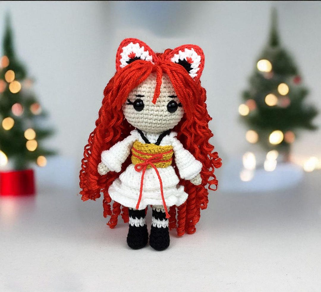 Crochet Doll Pattern: Amigurumi Kitsune Doll (PDF Tutorial) - Etsy