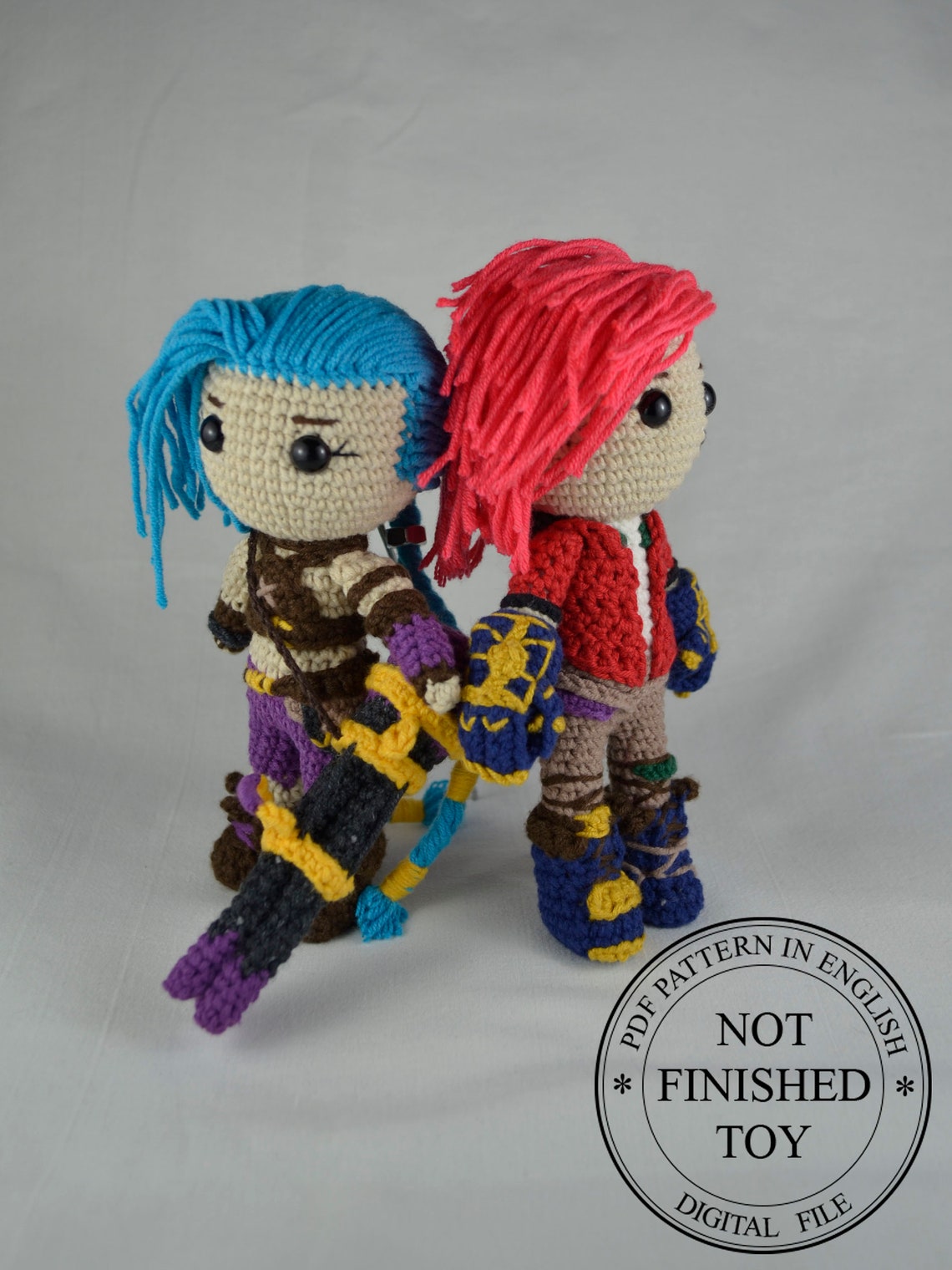 Jinx Arcane Crochet Pattern PDF Amigurumi - Etsy