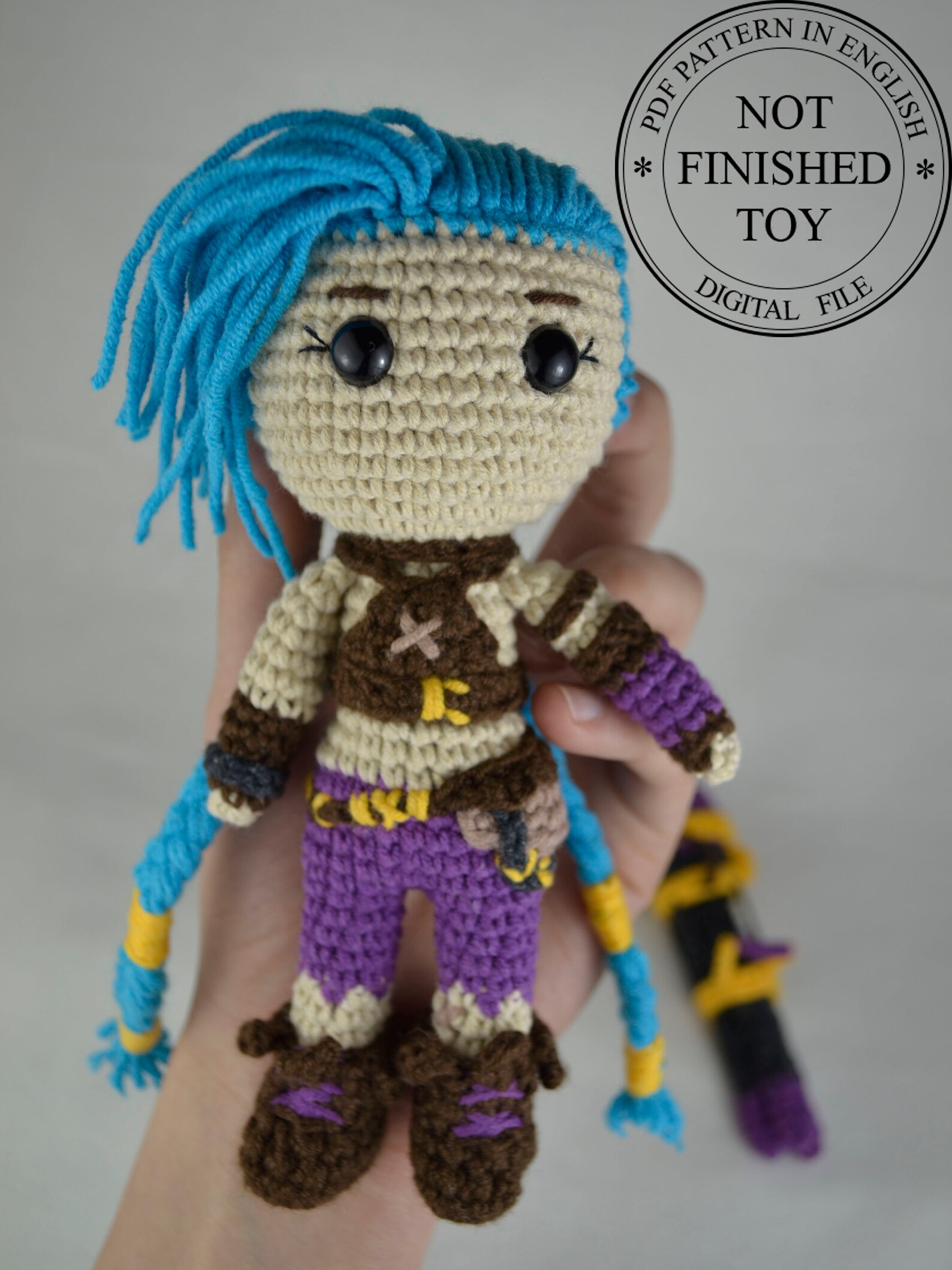 Jinx Arcane Crochet Pattern PDF Amigurumi - Etsy Ireland