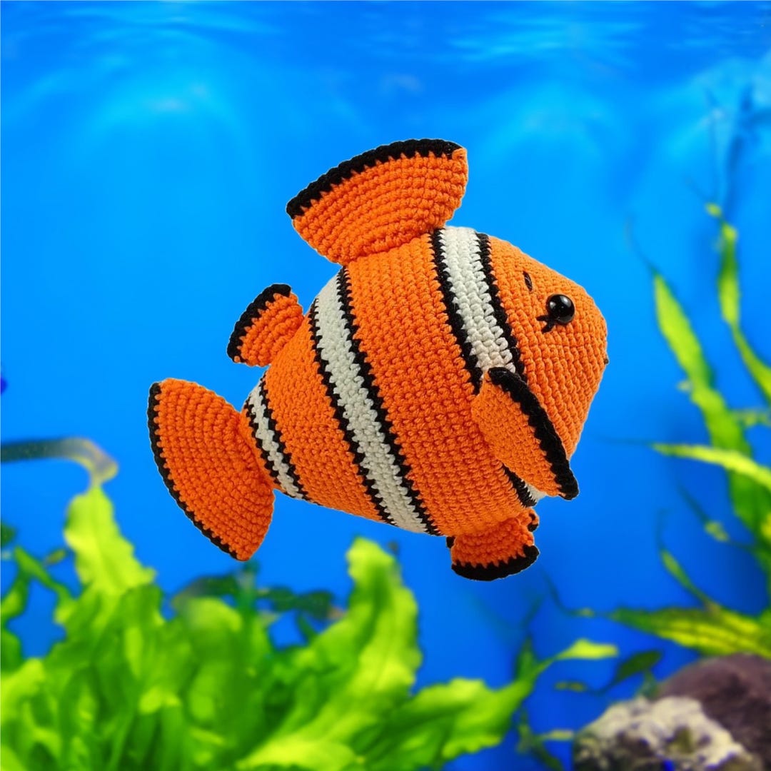 Amigurumi Clownfish Crochet Pattern PDF – Cute Fish Plush DIY Tutorial ...