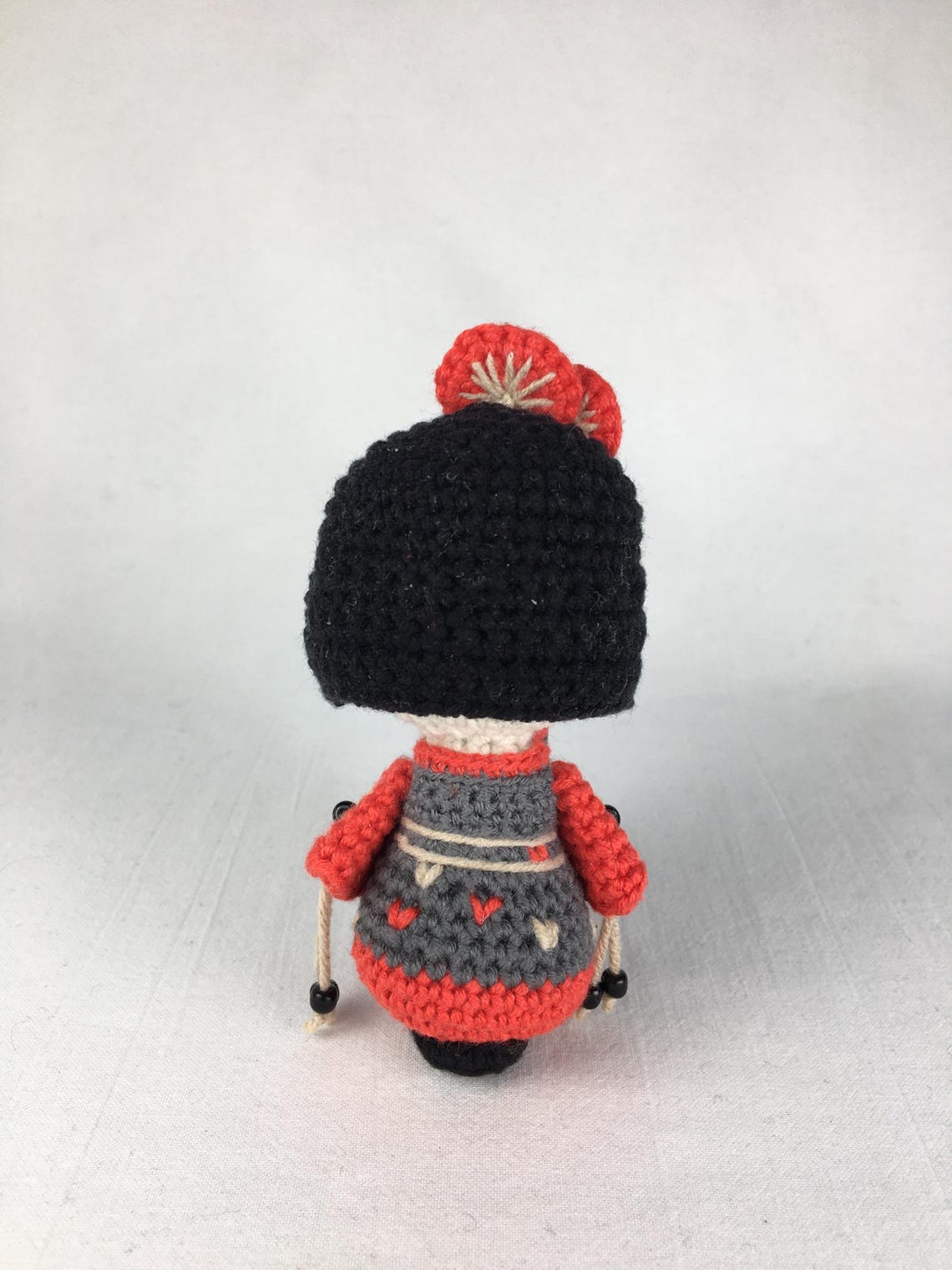 Mini Kokeshi Doll Crochet Pattern: Amigurumi Keychain, Japanese Style ...