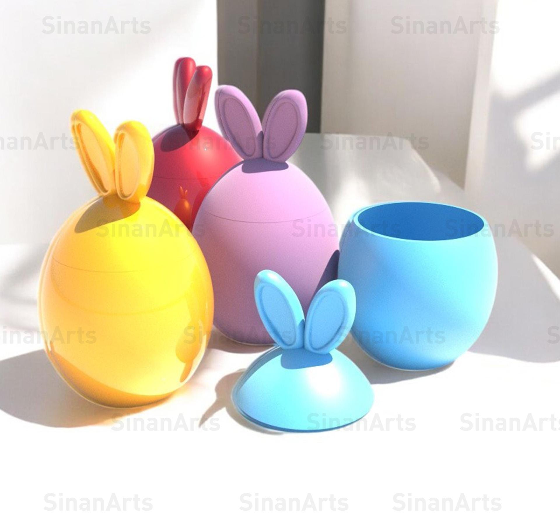 Easter Bunny Egg STL File – 3D Printable Egg With Bunny Ears – Cute ...