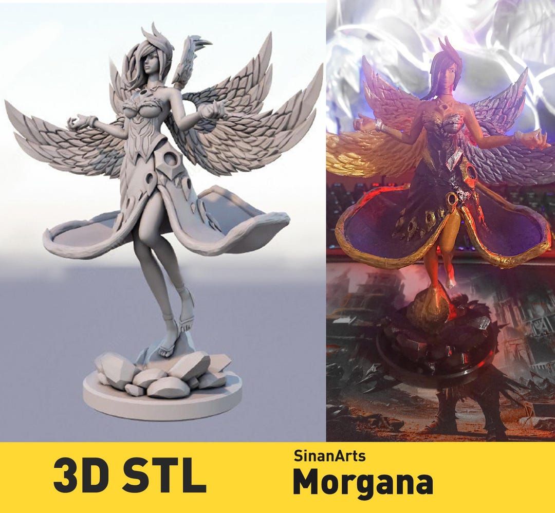Morgana STL File, 3D Digital Printing STL File for 3D Printers, League ...