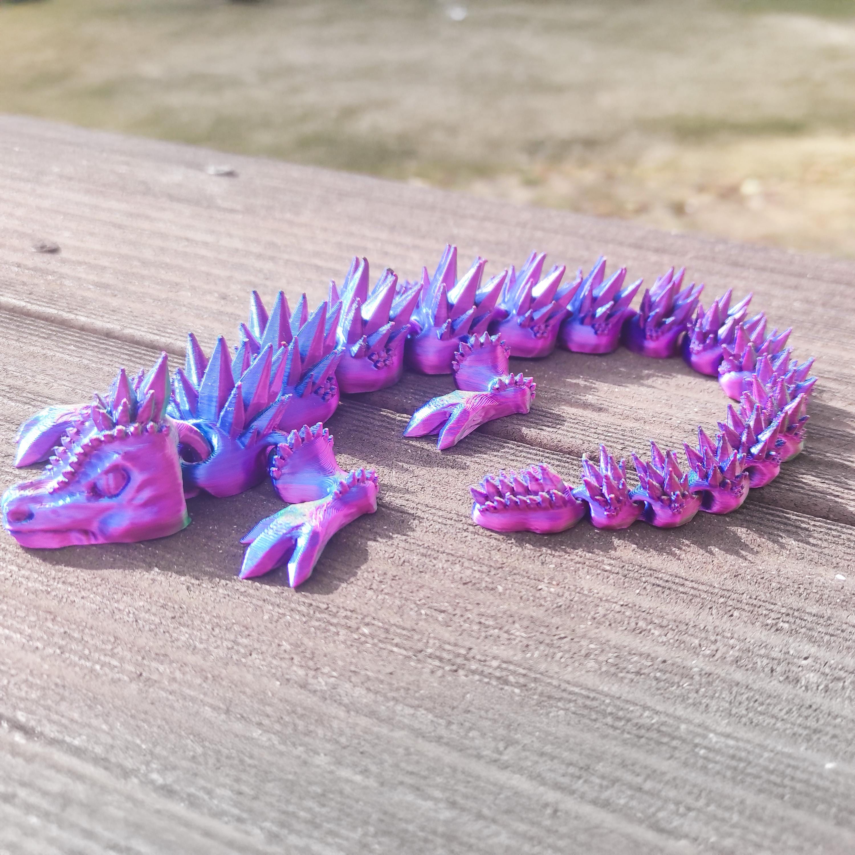 Articulated Crystal Dragon 3D Print Model (STL File) No Supports - Etsy