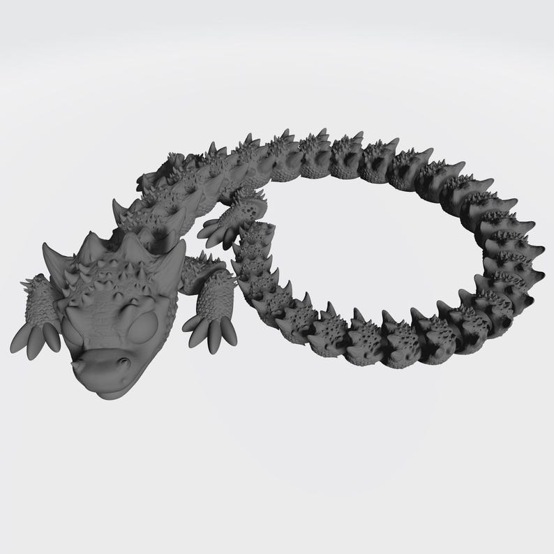Articulated Cute Dragon Stl File for 3D STL Print Files Articulating ...