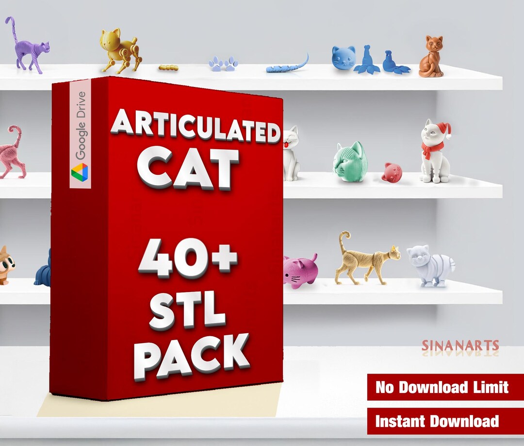 40+ Articulated Cat STL Pack: 3D Printing Models (digital Download) - Etsy