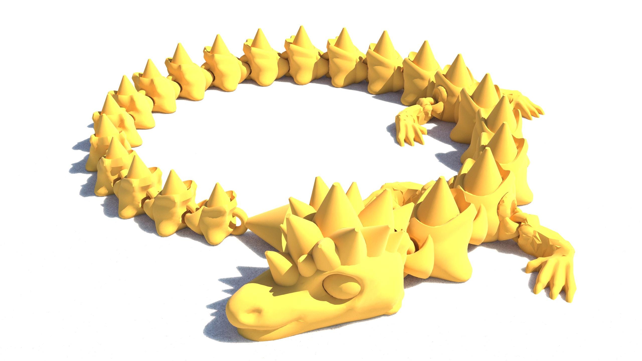 Articulated Cone Dragon STL File: 3D Printable Poseable Toy (instant ...
