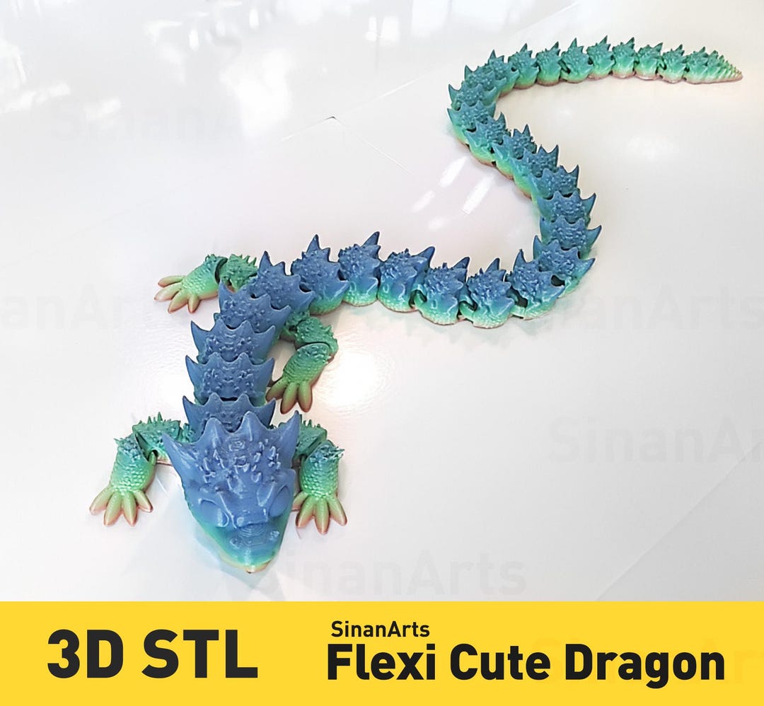Articulated Cute Dragon - Flexi Cute Drago - STL Print Files ...