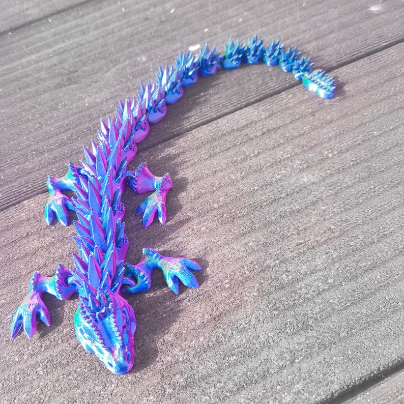 Articulated Crystal Dragon 3D Print Model (STL File) No Supports - Etsy