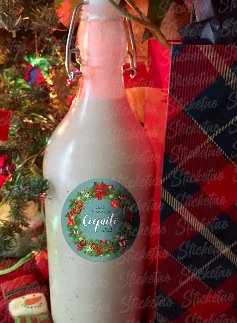 Coquito Labels Coquito Stickers Llego La Navidad Puerto - Etsy