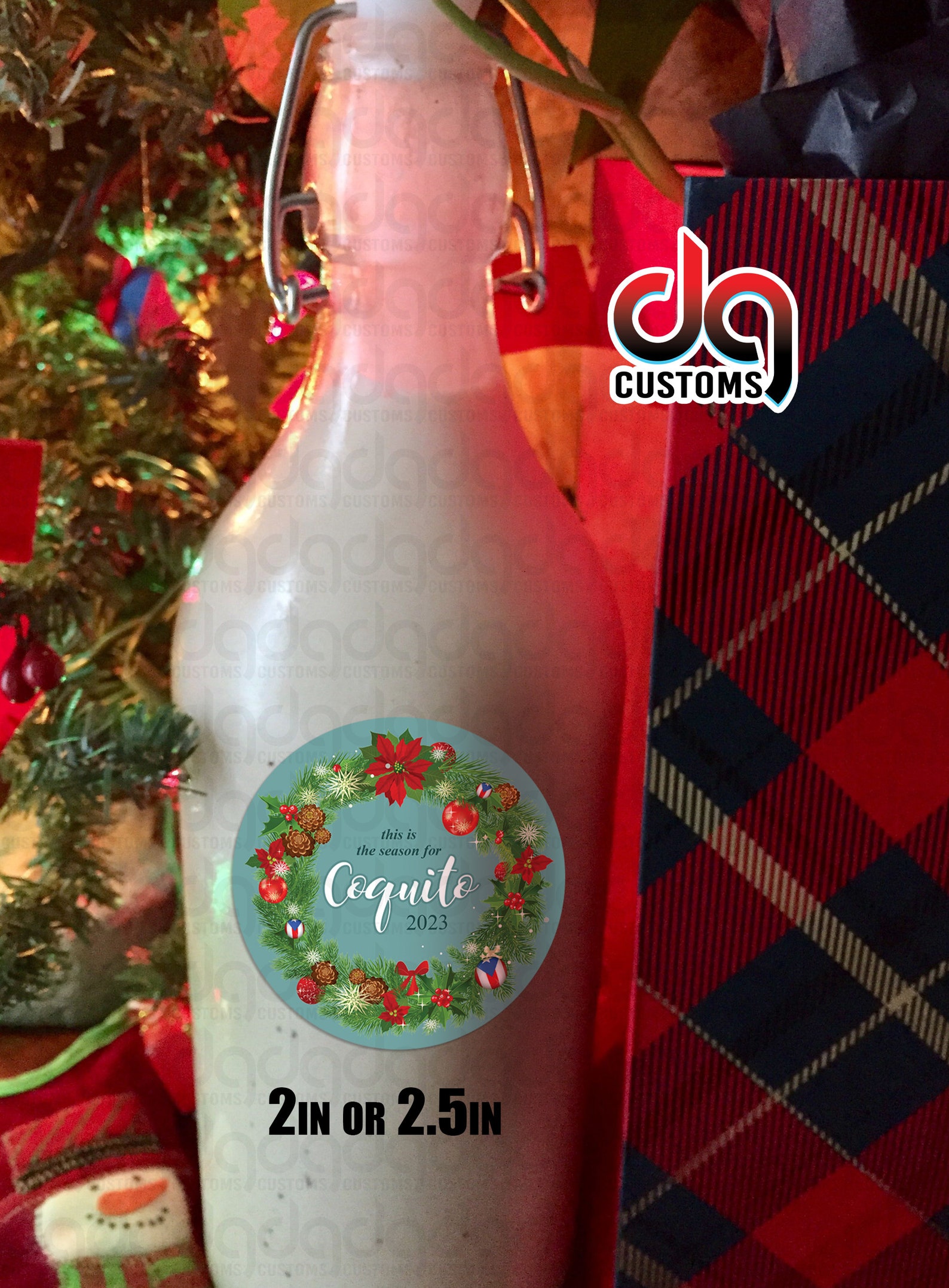 Coquito Labels, Coquito Stickers, Llego La Navidad, Puerto Rican Eggnog ...