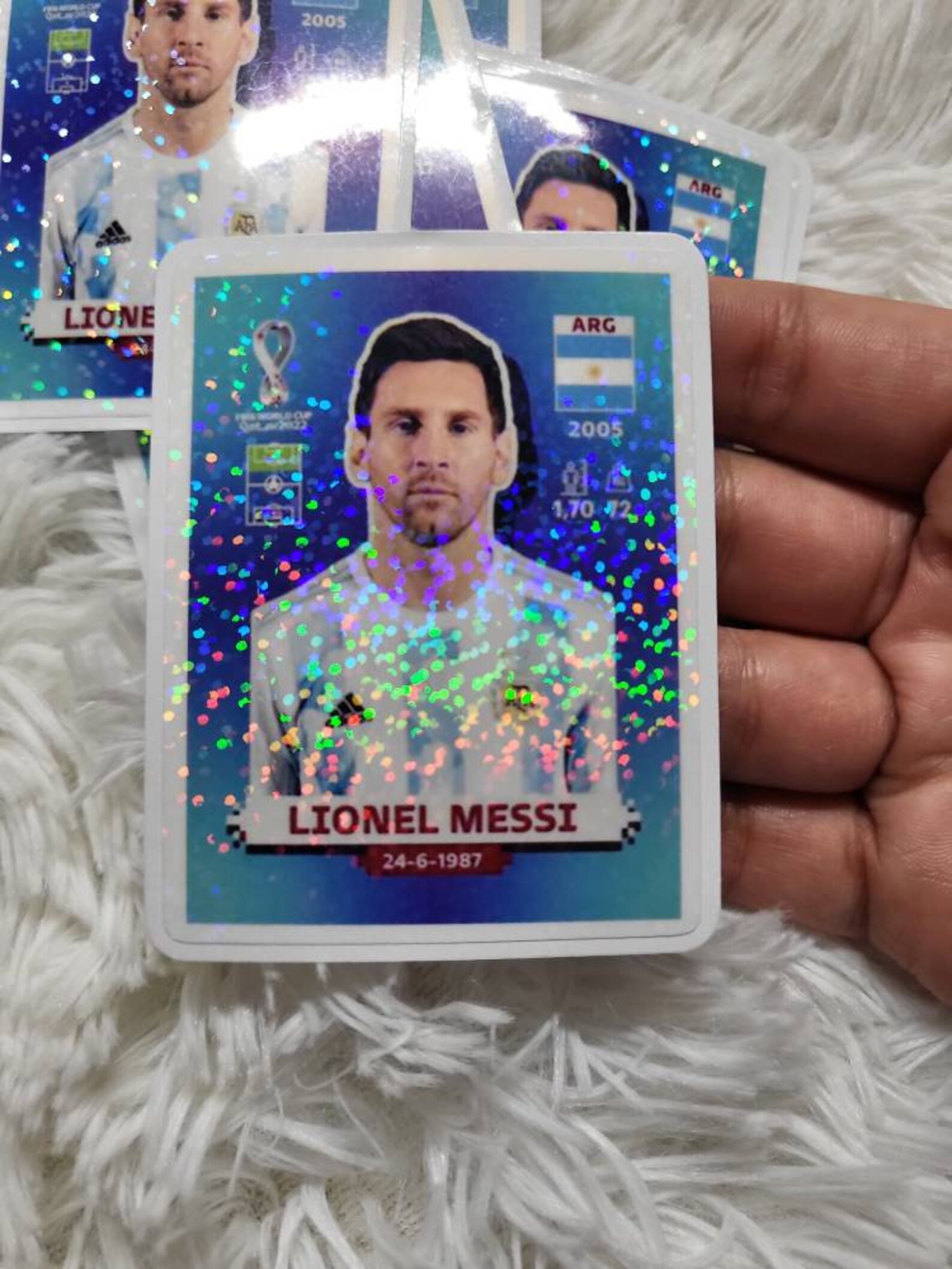 Lionel Messi Holographic 2022 Card Sticker Messi Stickers - Etsy