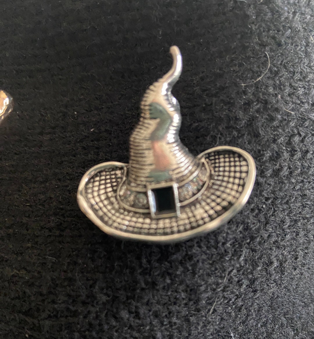 Witches Hat Brooch Silver or Brass - Etsy