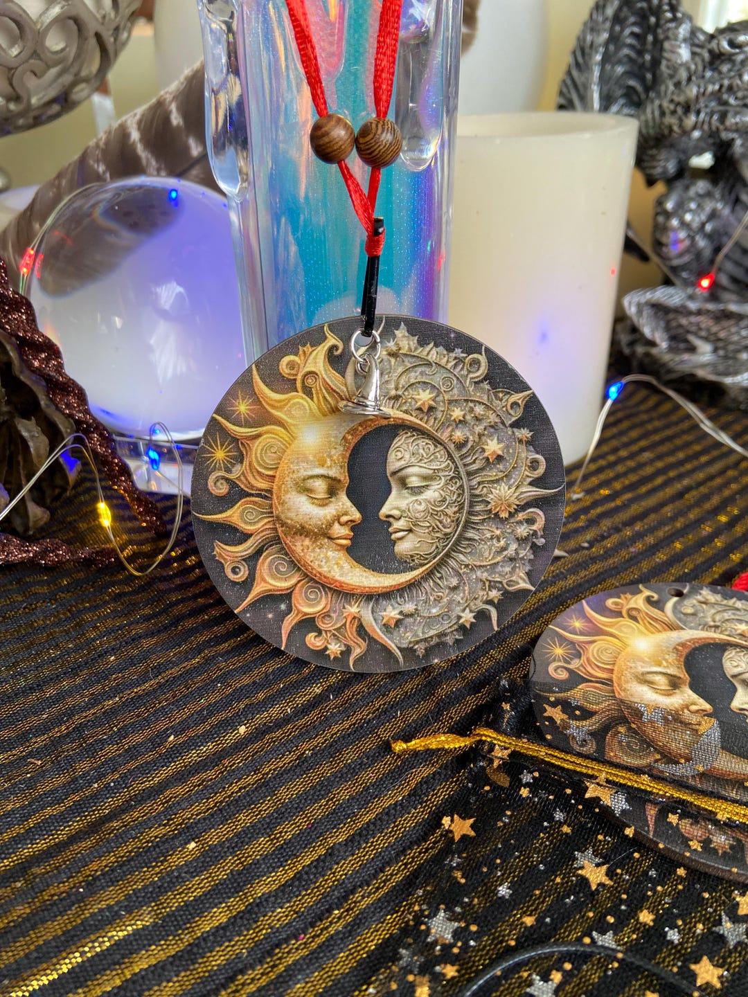 NEW: Gothic Sun & Moon Wooden Mini Plaque or Ornament - Etsy