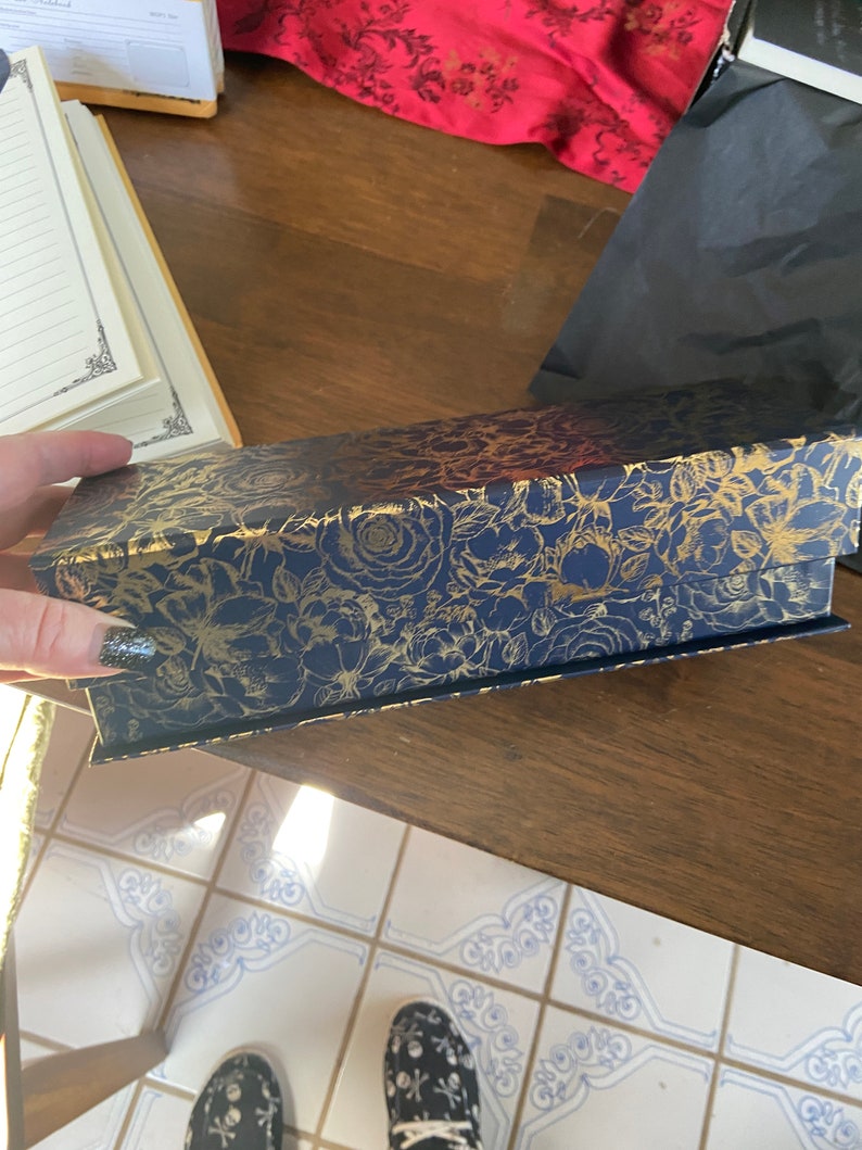 The Blue Box Set Creative Hard Cover Journal and Quill Set 11 Pc. - Etsy