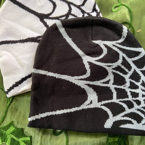 Spider Web Beanie Hat - Etsy