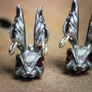Tiny Punk Bunny Earrings - Etsy
