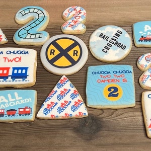 Train Themed Birthday Cookies - Etsy