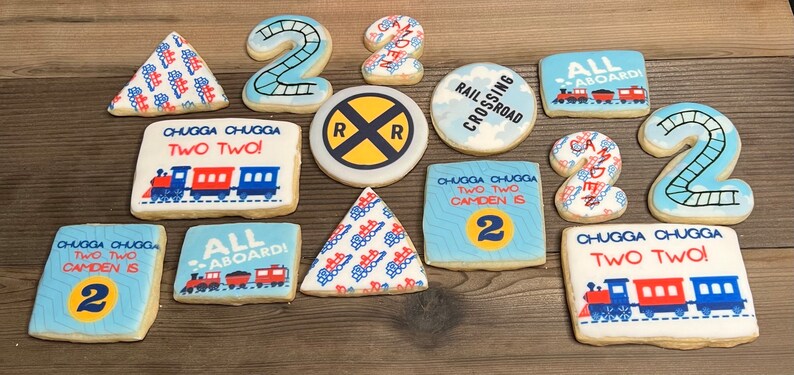 Train Themed Birthday Cookies - Etsy