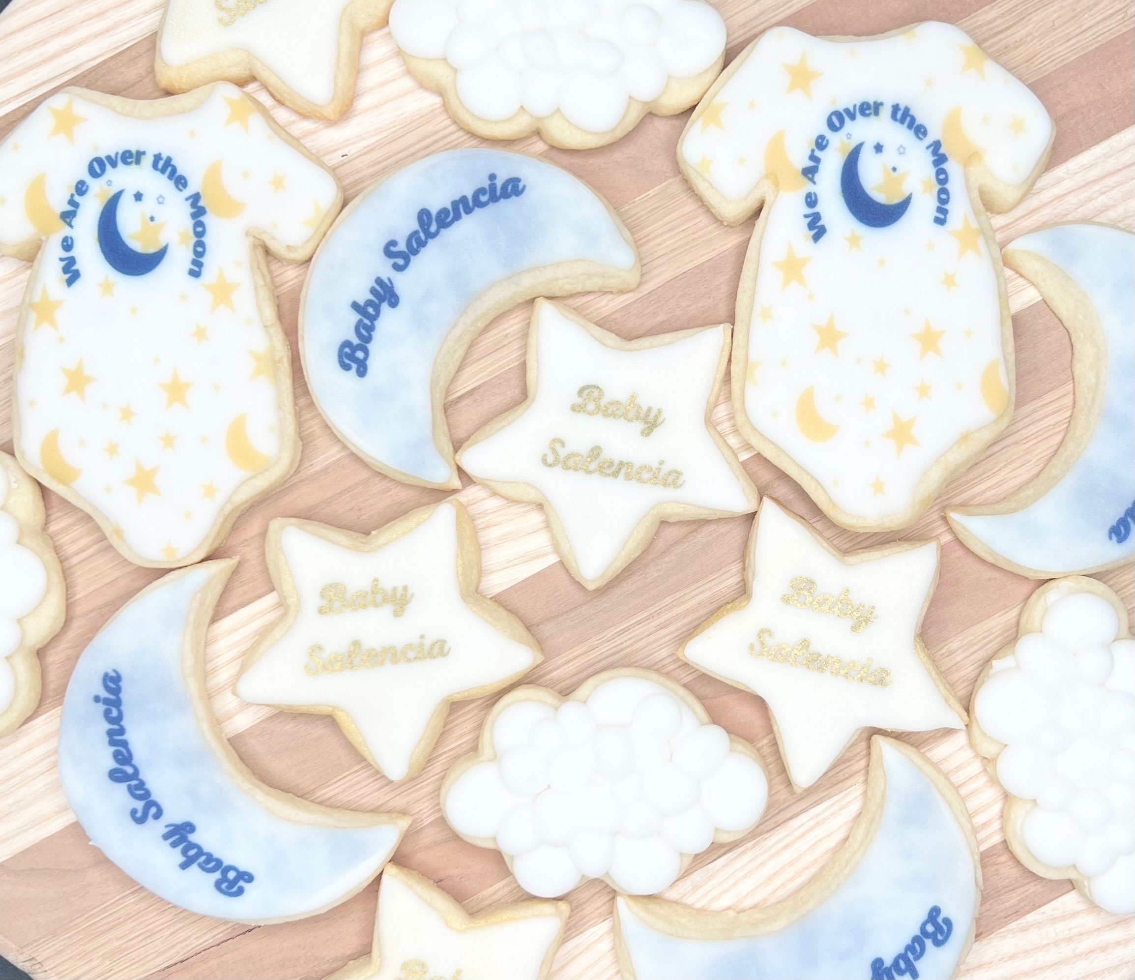 Over the Moon Baby Shower Themed Cookies - Etsy