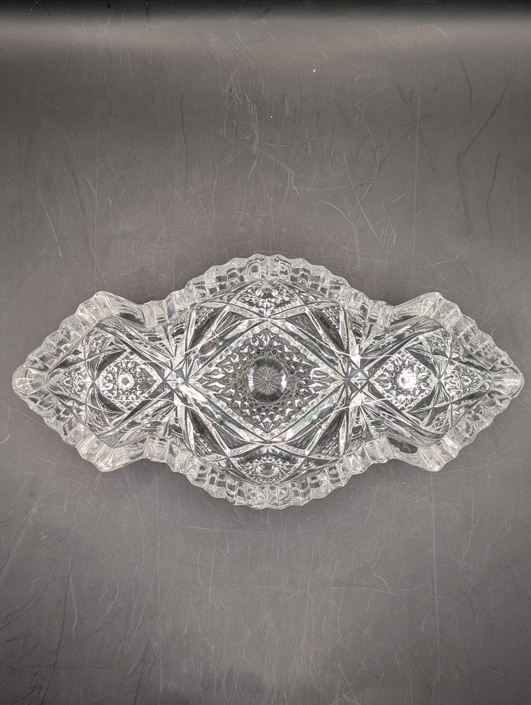 Early American Pressed Glass EAPG Vintage Imperial Glass Nucut Pattern ...