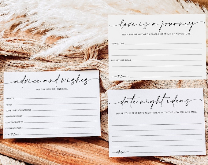 Advice for the Bride to Be Wedding Shower Advice Card Bridal Shower ...