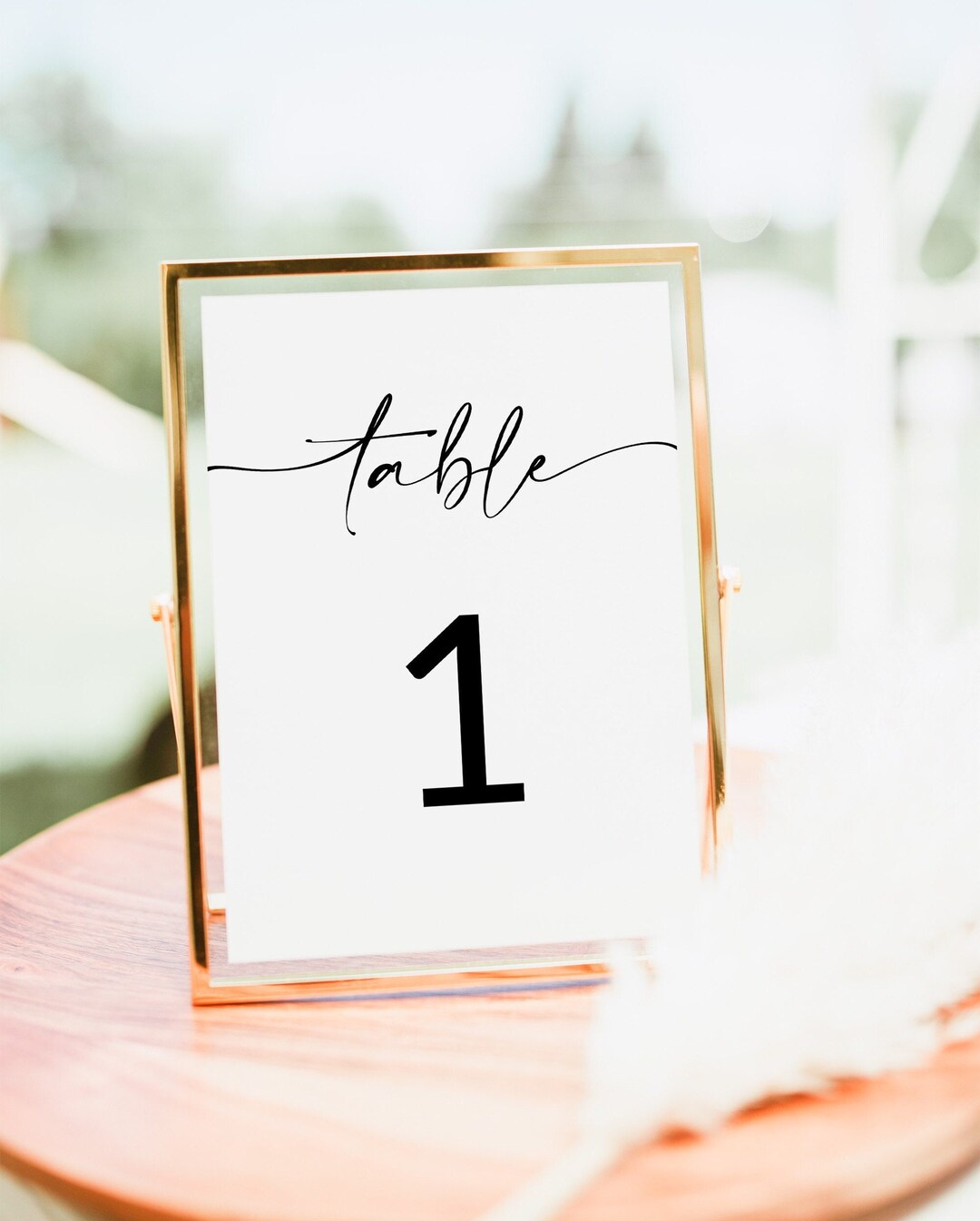 Wedding Table Number Sign Template Wedding Table Sign Script Table ...