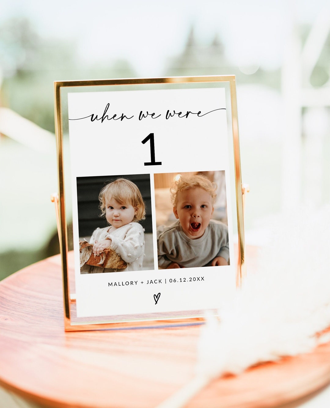 Photo Table Number Wedding Sign | Table Numbers Wedding Template | When ...