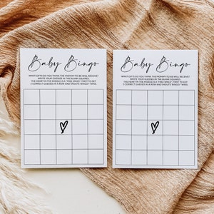 Baby Bingo Game | Baby Bingo Cards | Baby Shower Game | Baby Bingo ...