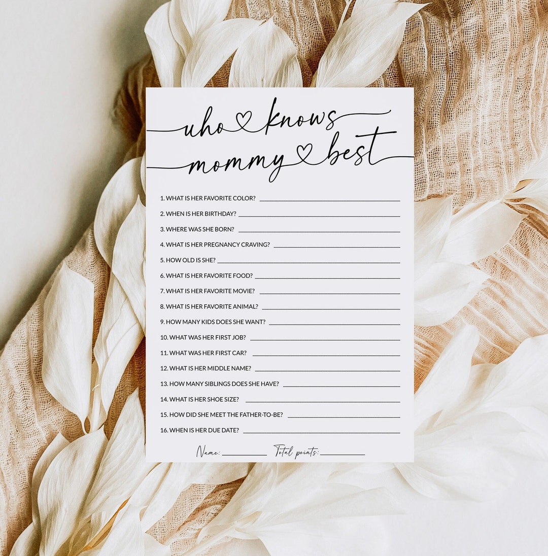 Who Knows Mommy Best | Who Knows Mom Best | Who Knows Mommy Game | How ...