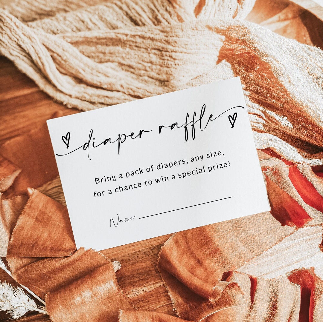 Diaper Raffle Ticket | Baby Shower Diaper Raffle Game | Diaper Raffle ...