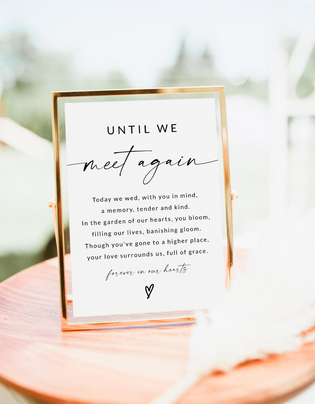 Until We Meet Again Sign, in Loving Memory Sign, Forever in Our Hearts ...