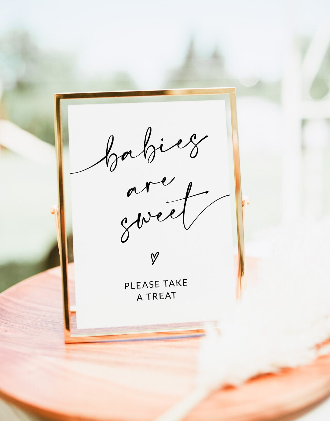 Babies Are Sweet Please Take a Treat Sign | Baby Shower Sign | Babies ...