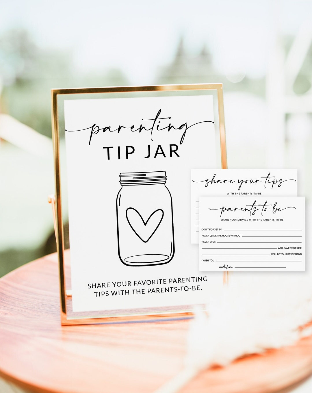 Parenting Tip Jar Sign and Advice Card for the Parents to Be | Baby ...