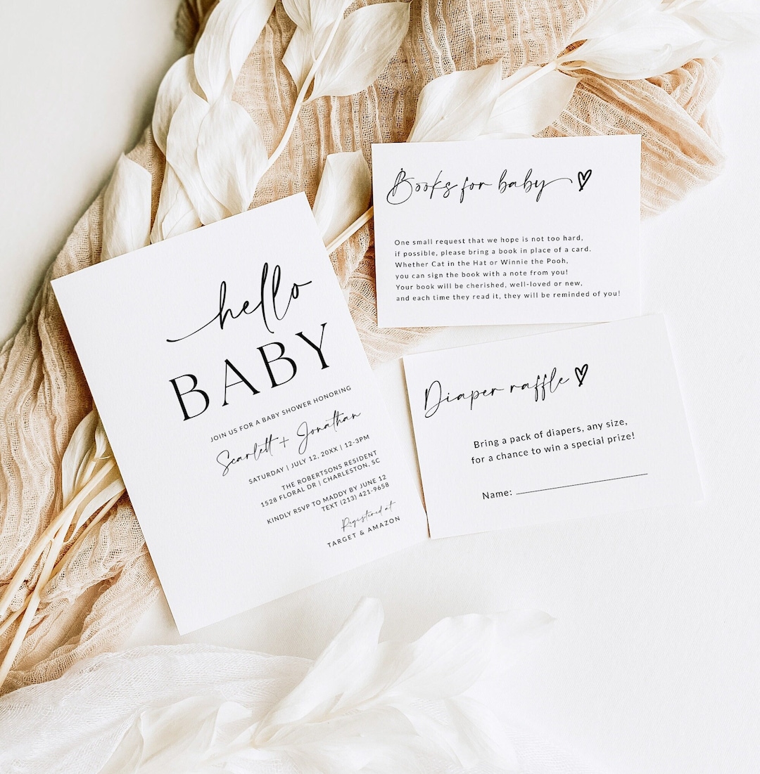 Baby Shower Invitation | Gender Neutral Invitation Suite | Baby Shower ...