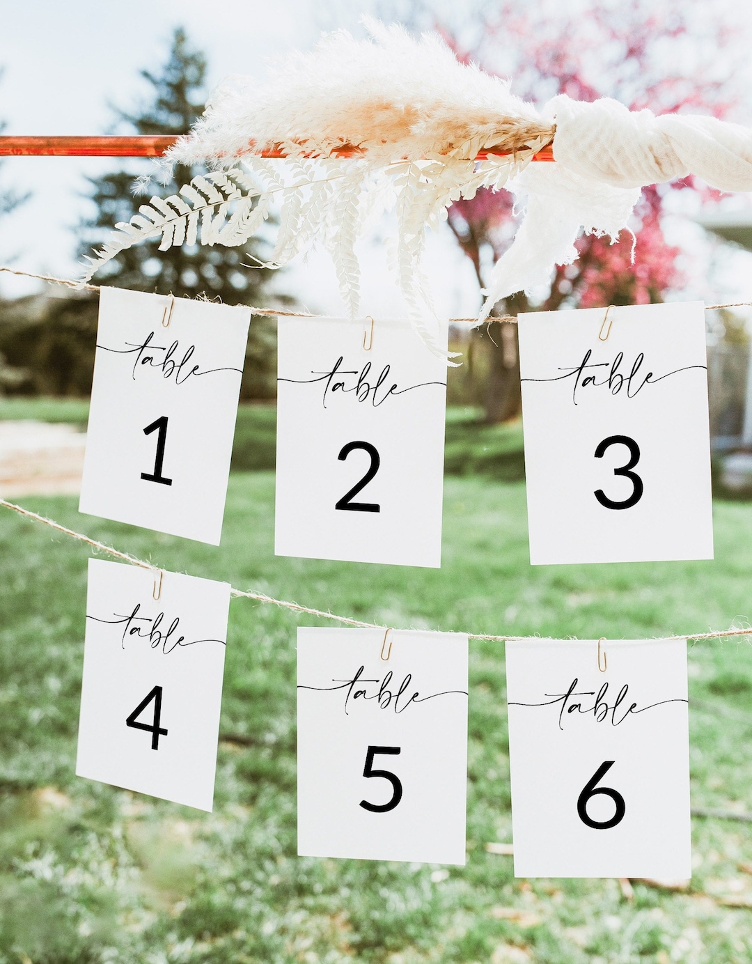Wedding Table Number Sign Template | Wedding Table Sign | Script Table ...