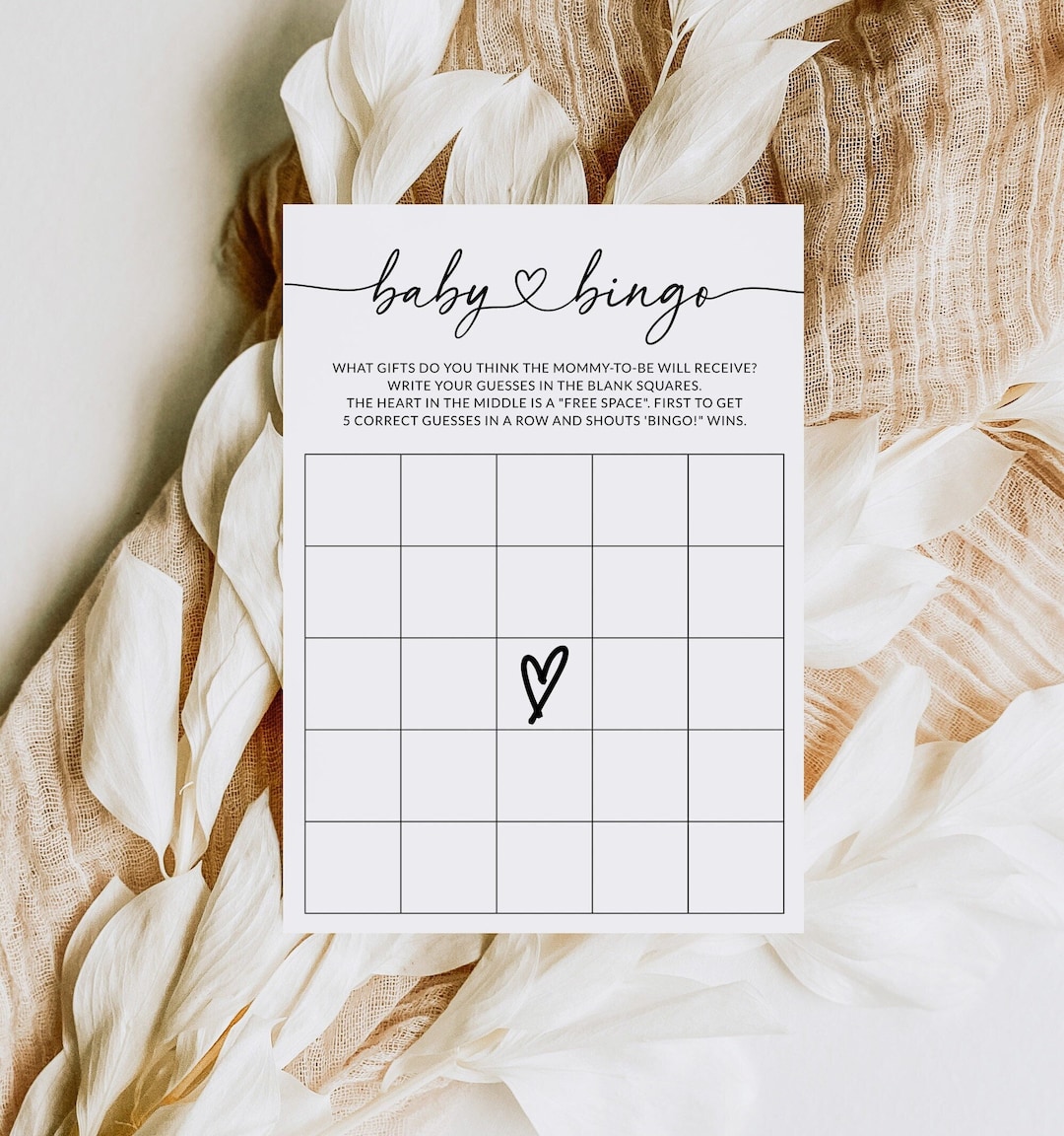 Baby Bingo Game | Baby Shower Bingo | Baby Bingo Printable | Baby Bingo ...