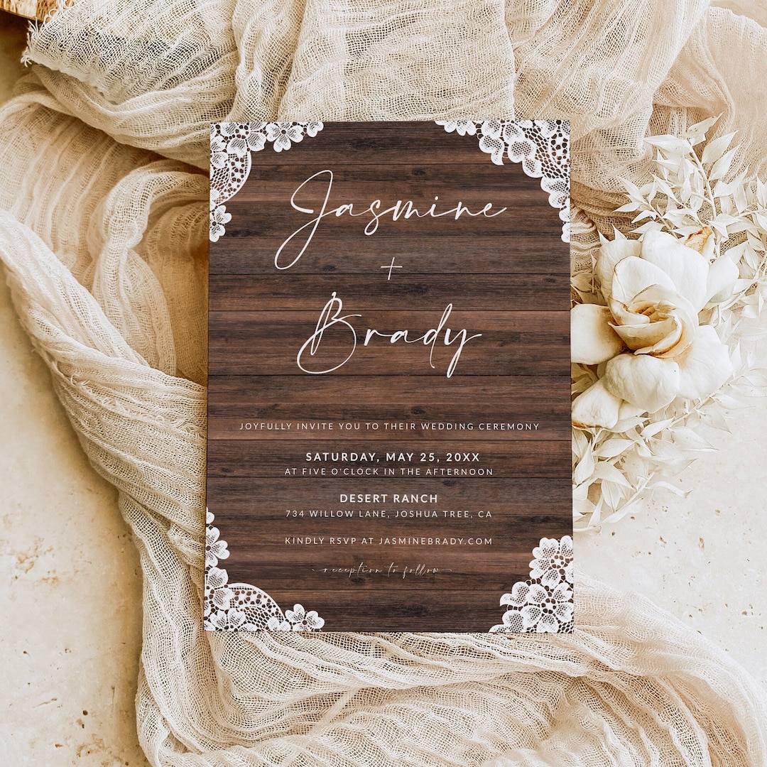 Rustic Wedding Invitation | Country Barn Digital Wedding Invitation ...