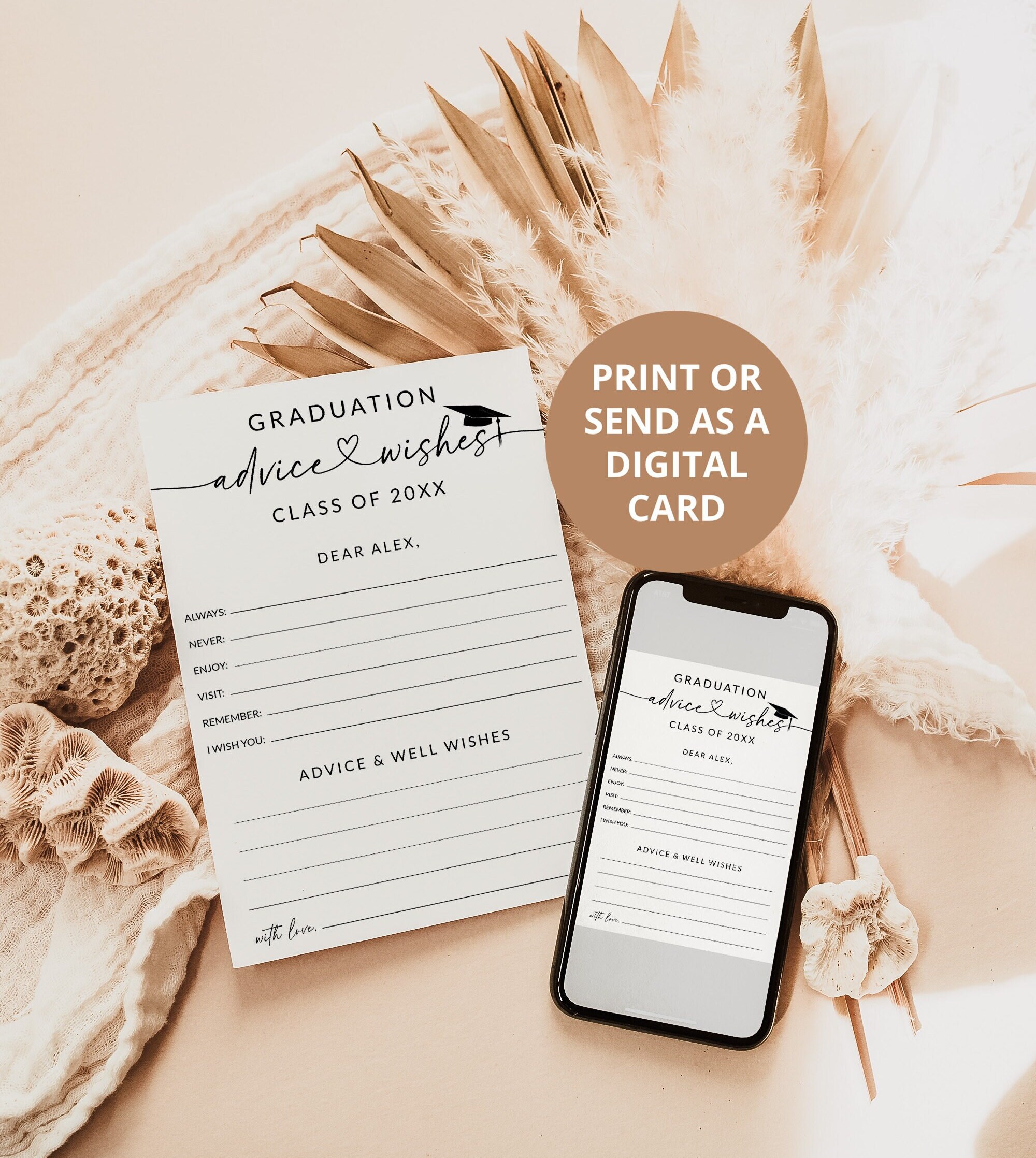 Graduation Advice and Wishes Card | Advice and Wishes for the Graduate ...