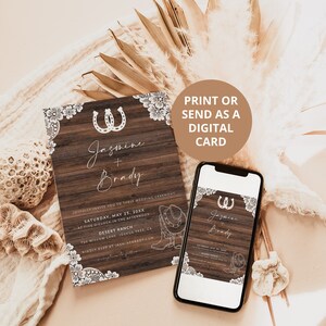 Rustic Wedding Invitation Set | Country Barn Wedding Invitation Suite ...