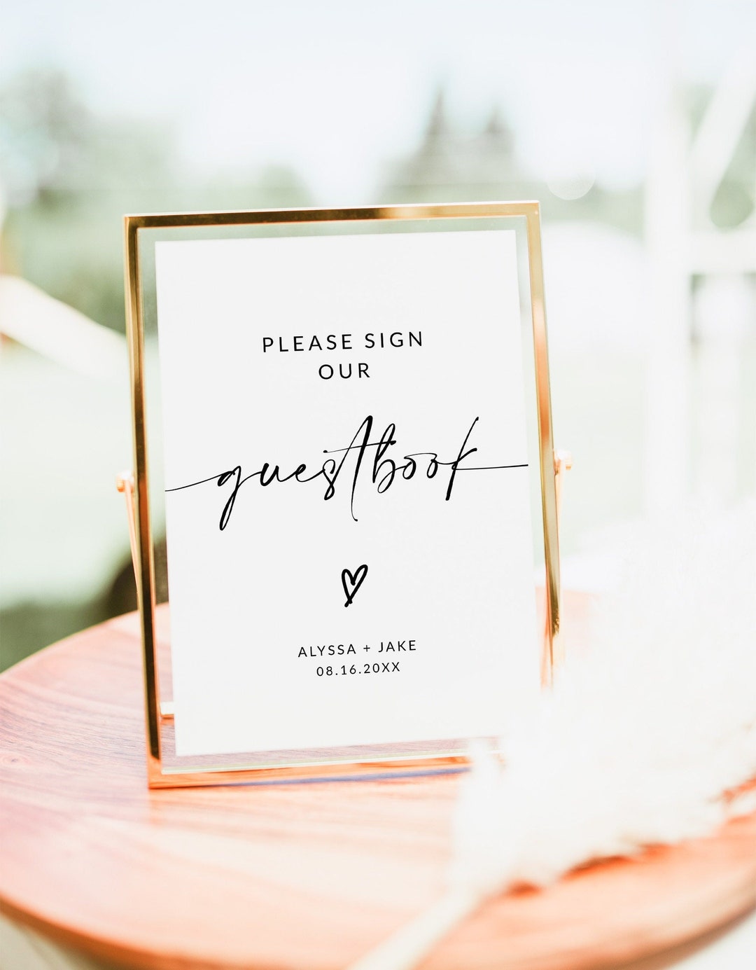 Wedding Guest Book Sign, Please Sign Our Guestbook, Sign the Guest Book ...