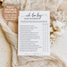 Over or Under Baby Shower Game | Over or Under Game | Over or Under ...