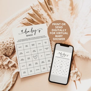 Baby Bingo Game | 60 Prefilled Baby Shower Bingo Cards | Baby Shower ...