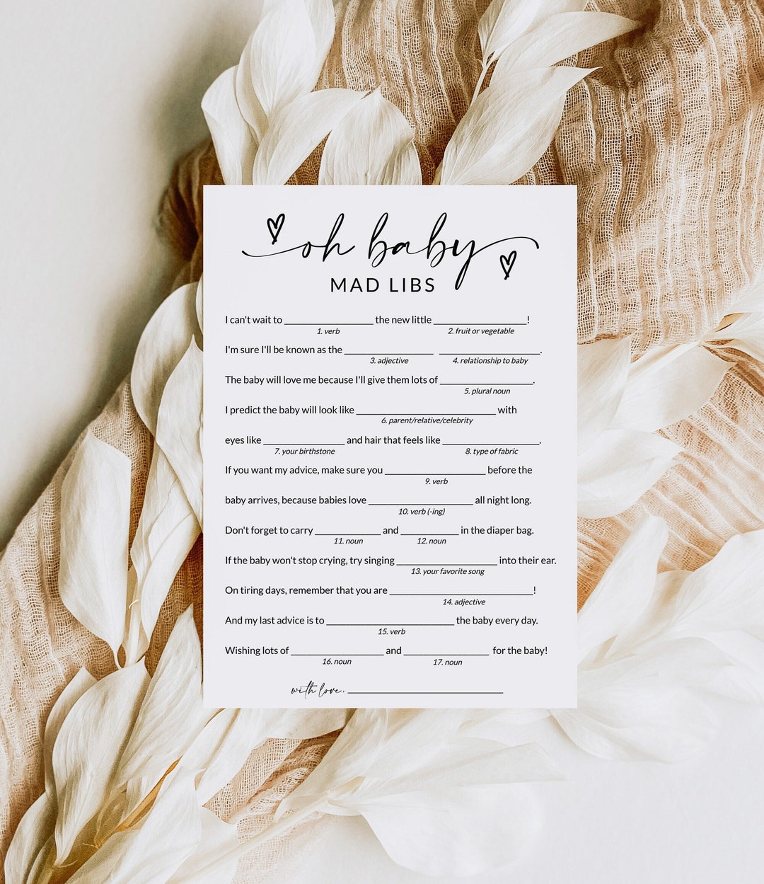 Baby Shower Game Mad Libs | Baby Shower Games Printable | Oh Baby Mad ...