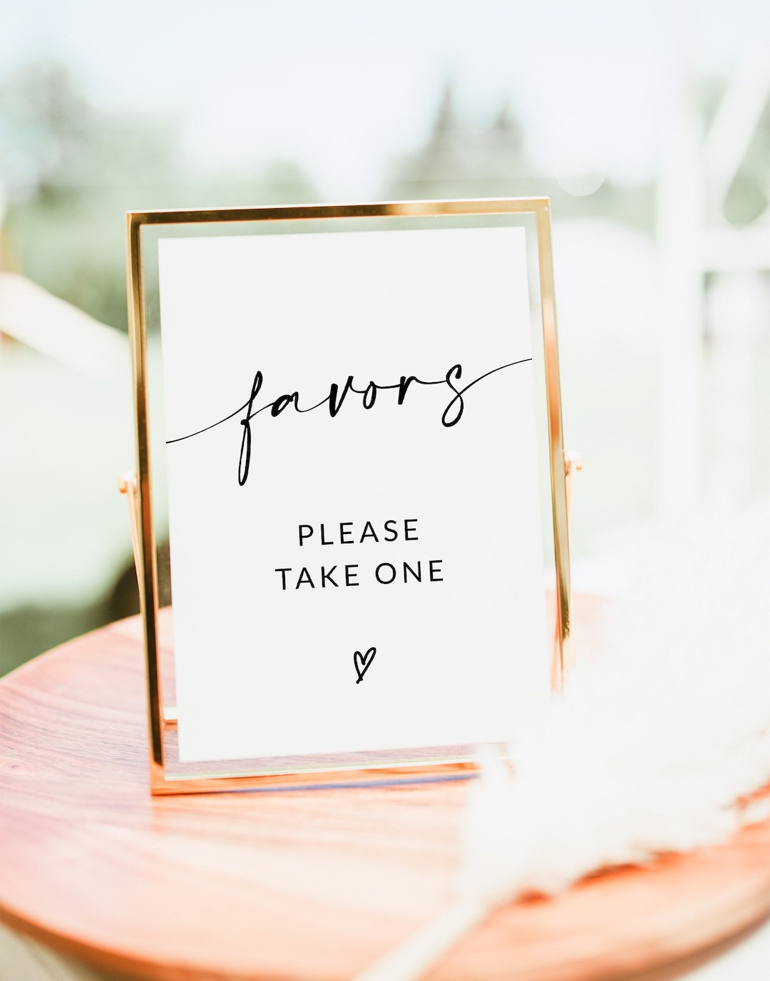 Minimalist Wedding Favors Sign | Please Take One Favor Sign | Bridal ...