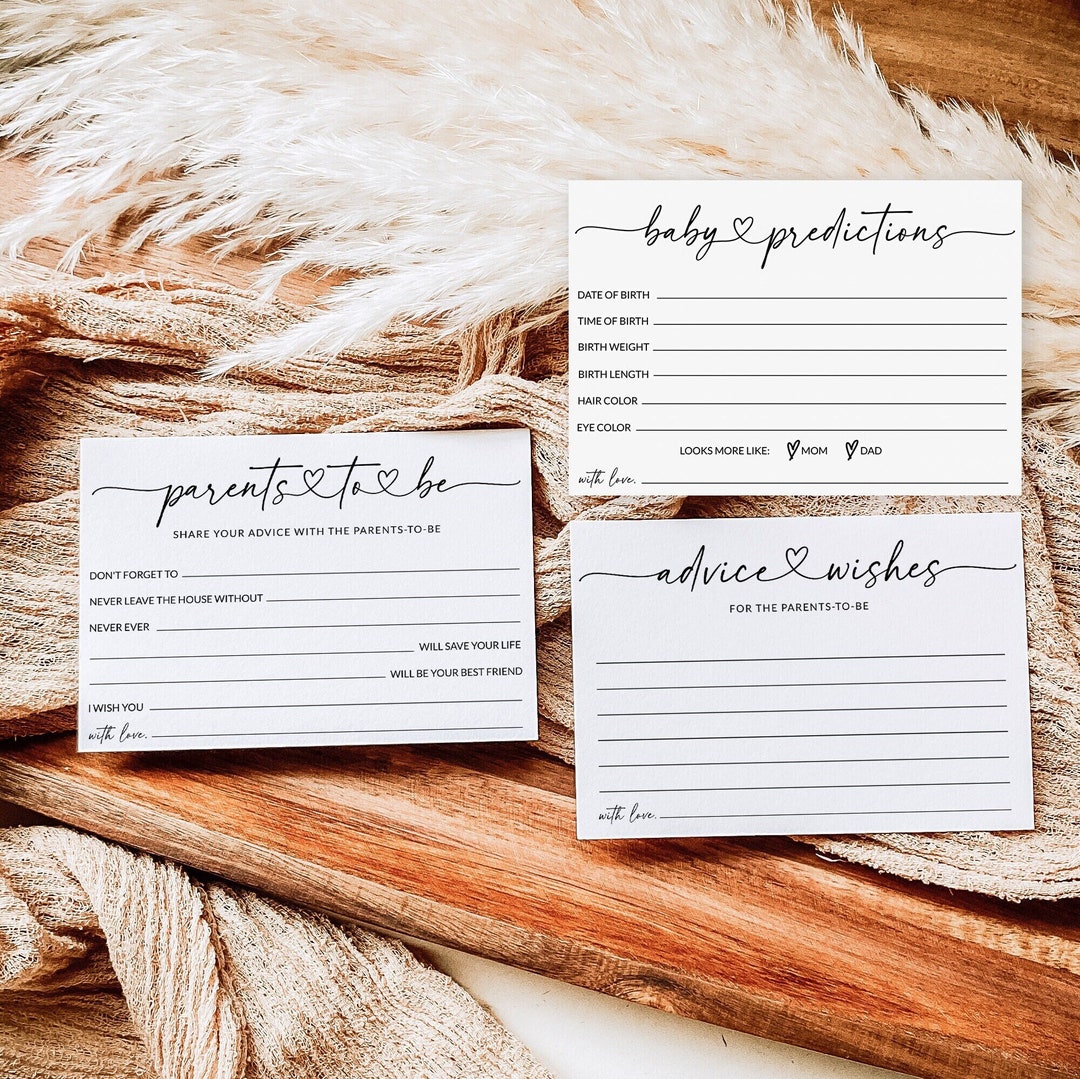 Baby Shower Advice Cards | Baby Predictions | Advice for Parents to Be ...