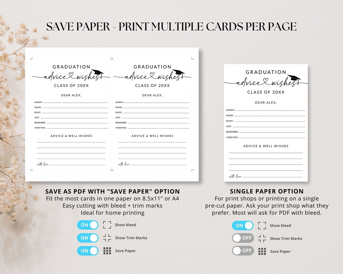 Graduation Advice and Wishes Card | Advice and Wishes for the Graduate ...