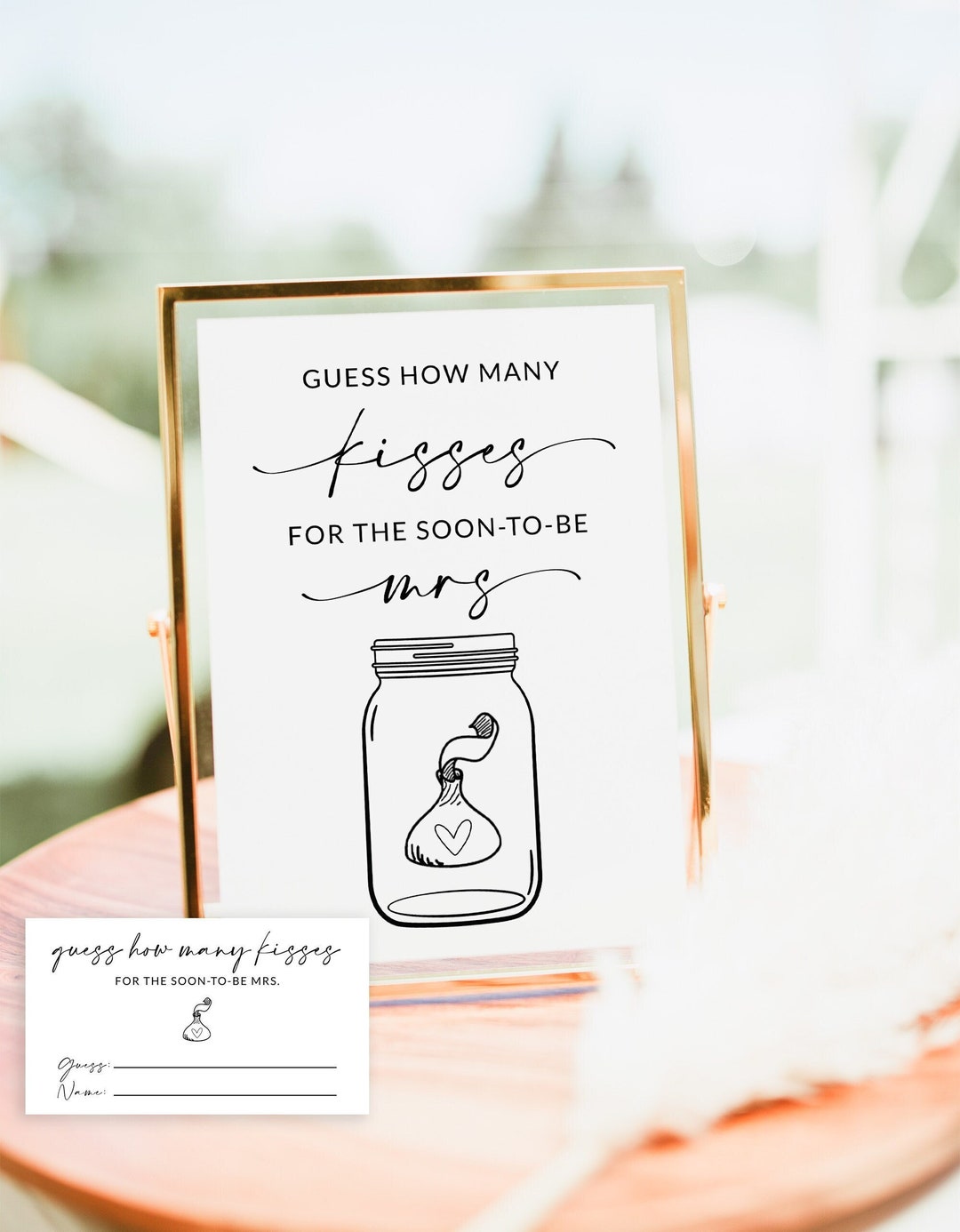 Guess How Many Kisses for the Soon to Be Mrs Bridal Shower Game | How ...